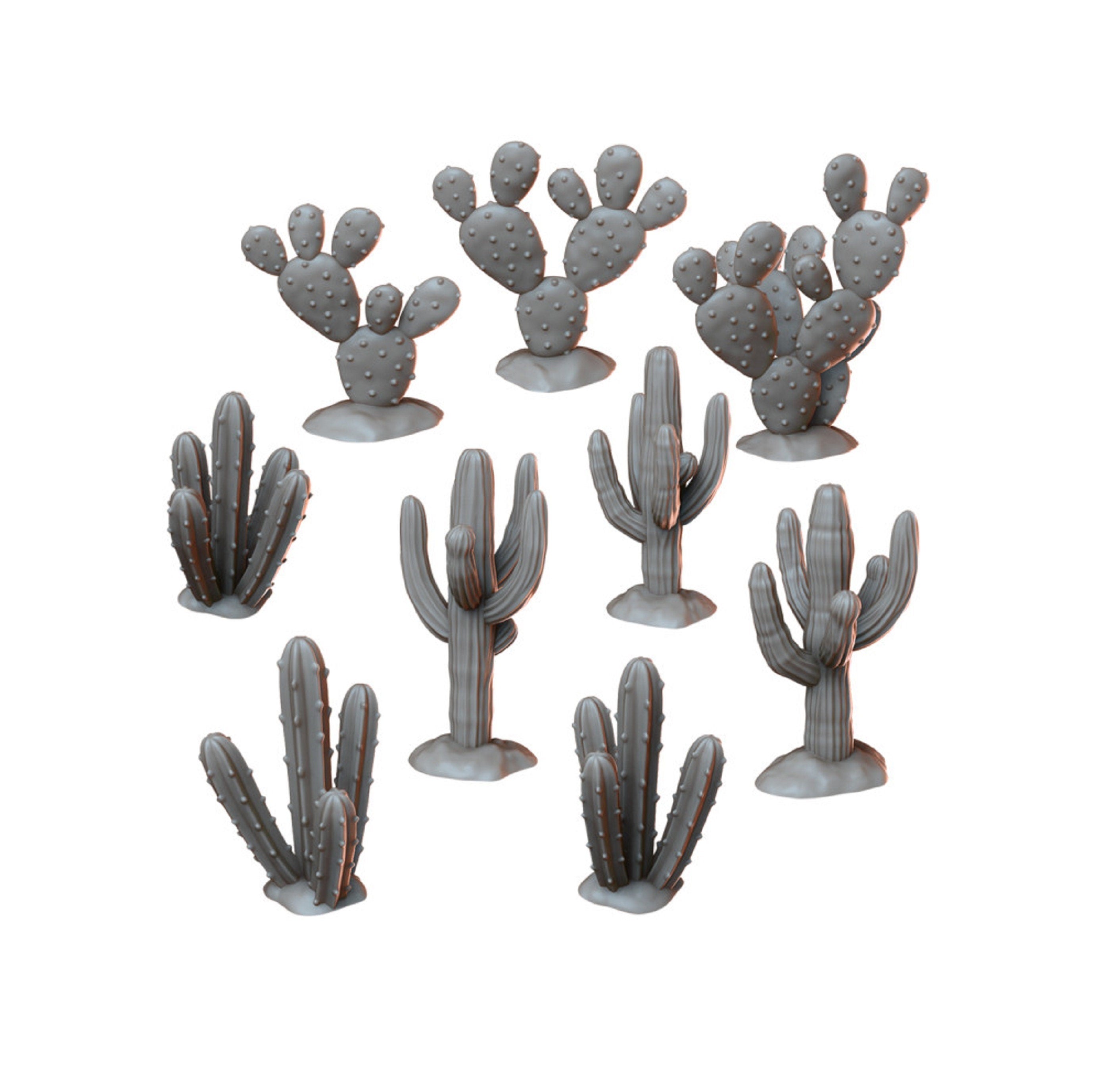 Cacti Plants DnD Dungeons and Dragons Desert Plant Scatter for 28mm 32 ...