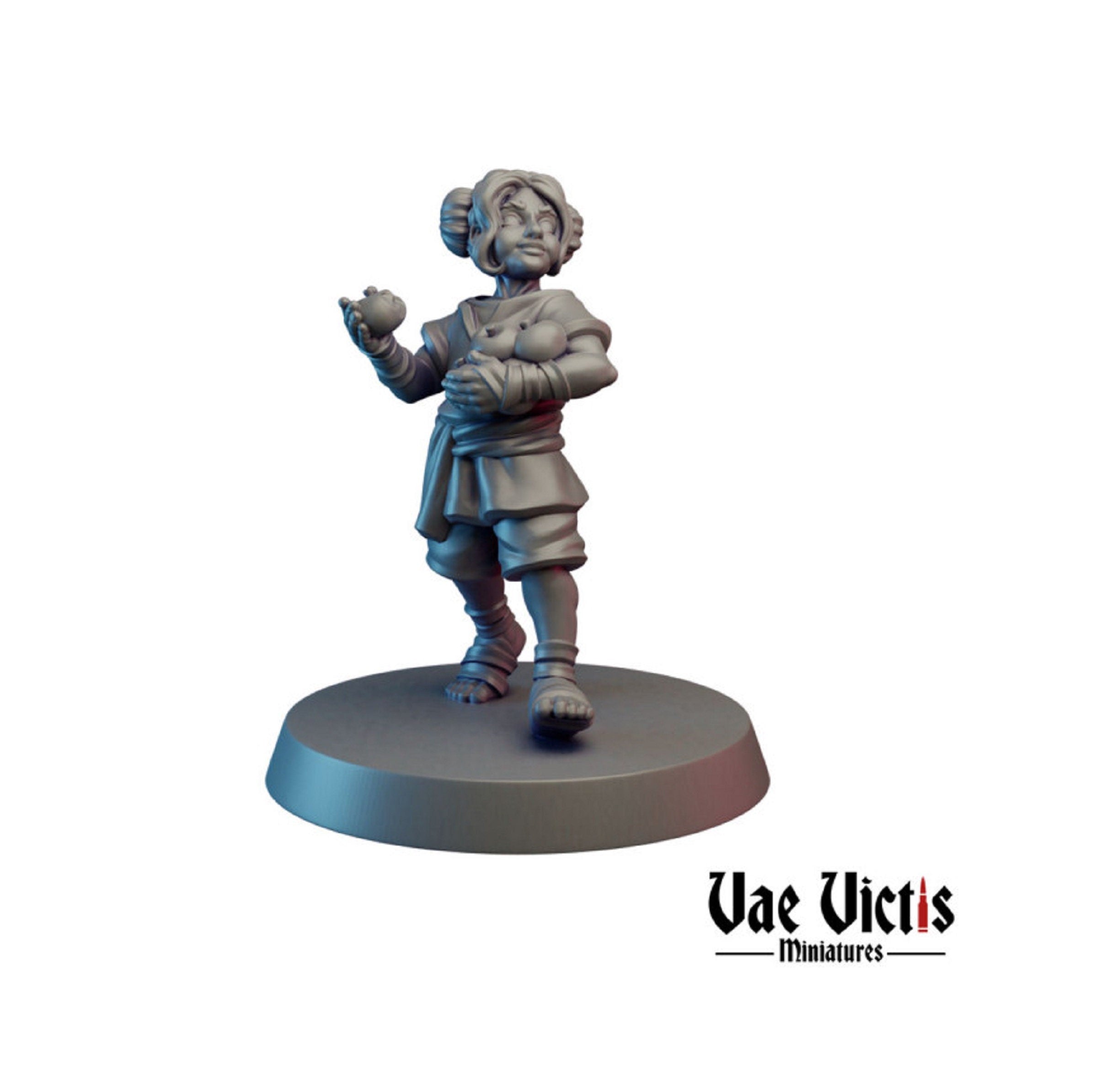DnD Female Monk Miniature 28mm/32mm Scale for Tabletop RPG Fantasy War ...