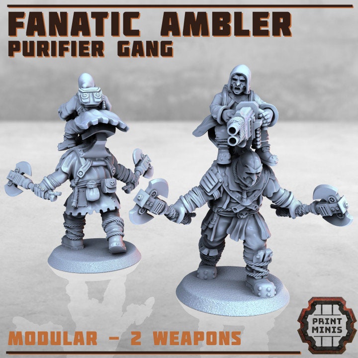 Fanatic Ambler - Purifier Gang, DnD, Dungeons and Dragons, 28/32mm Sca ...