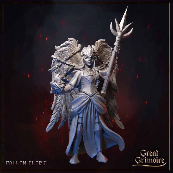 Fallen Cleric DnD Dungeons and Dragons 28mm/32mm Female Wizard NPC Pal ...