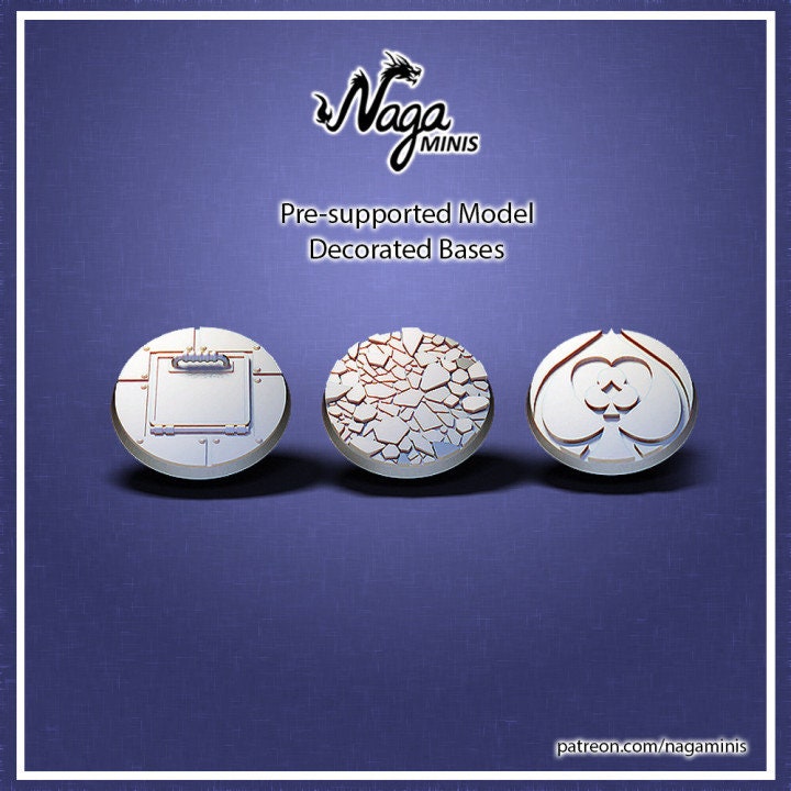 Decorated bases for DnD Miniatures DnD Figurine Mount Dungeons and Dra ...