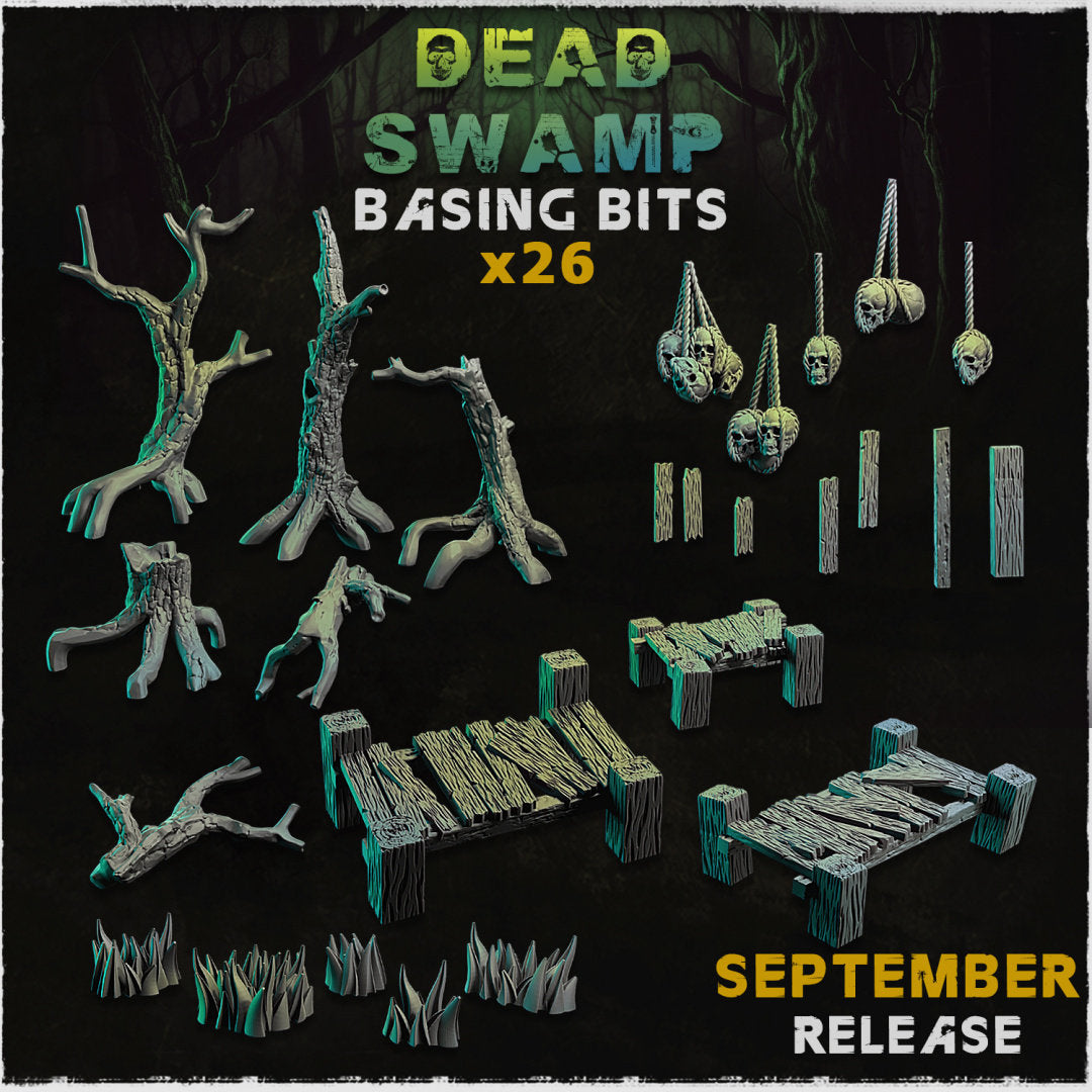 26pc Dead Swamp Basing Bits 28mm/32mm Scale Scatter Terrain, Basing Ma ...