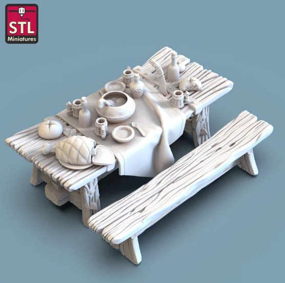 Food Table Miniature Scatter DnD Dungeons and Dragons 28mm/32mm Food T ...