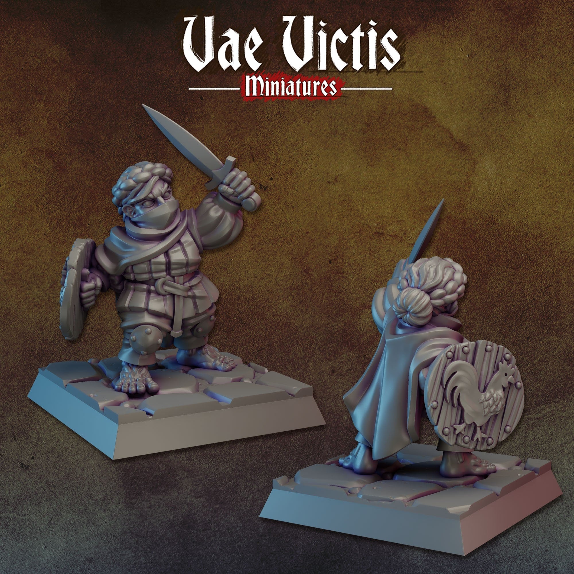 Female Halfling Knight DnD Dungeons and Dragons 28mm/32mm TTRPG Wargam ...